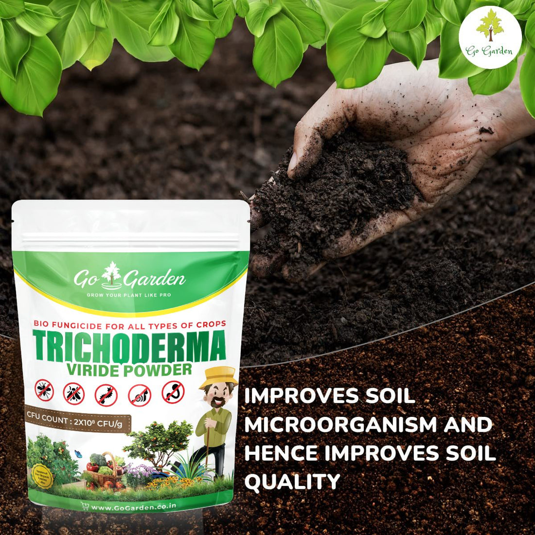 Trichoderma Viridi Fungicide for plants Bio Fungicide- Prevents Fungal