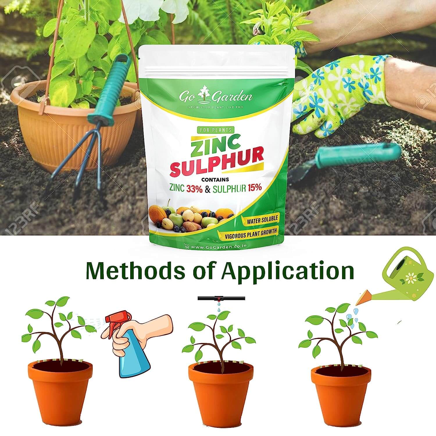 Zinc Sulphate (33%) Fertilizers - Boost Plant Growth and Health (Zinc